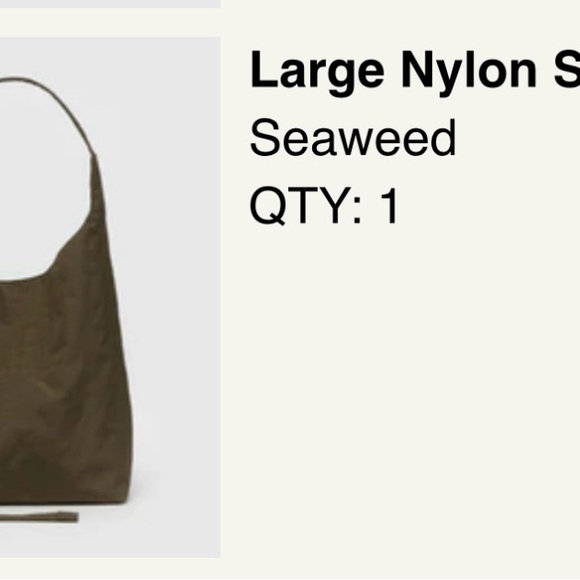 BAGGU | Bags | Baggu Large Nylon Shoulder Bag Seaweed Green | Poshmark